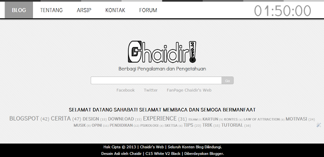 Beralih Tampilan Homepage Blog - Chaidir.Web.ID